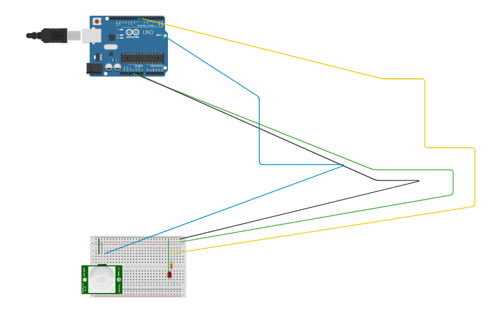 Circuit Design Sensor Pir Tinkercad