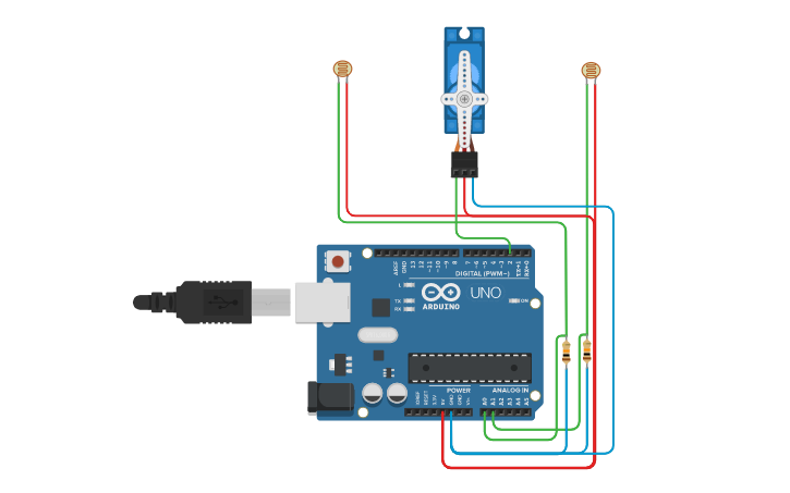 Circuit Design Arduino Sensoren Aufgabe 2 Solarpanel Tinkercad