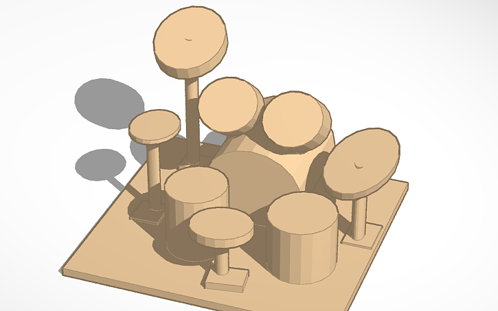 3D design drumset | Tinkercad