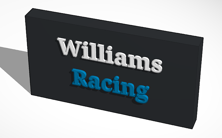 3D design F1 Williams racing logo - Tinkercad