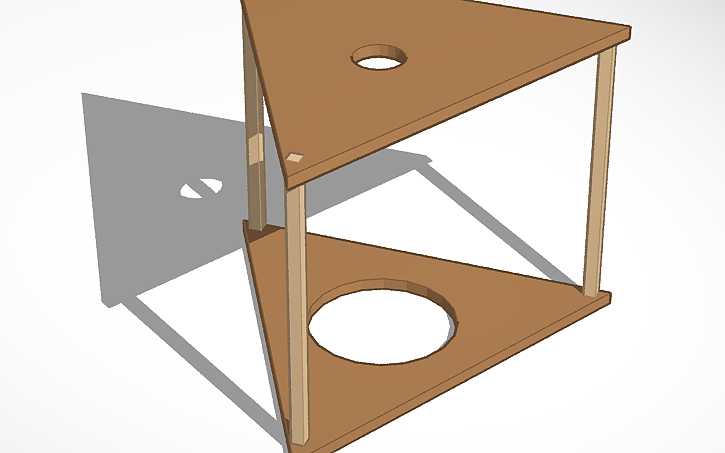 3d Design Triangular Footprint Model Section Tinkercad