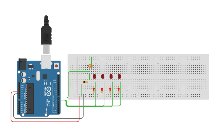 Circuit design Ejercicio con Arduino | Tinkercad