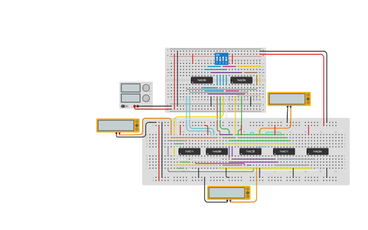 Circuit Design 2 Bit Magnitude Comparator Tinkercad