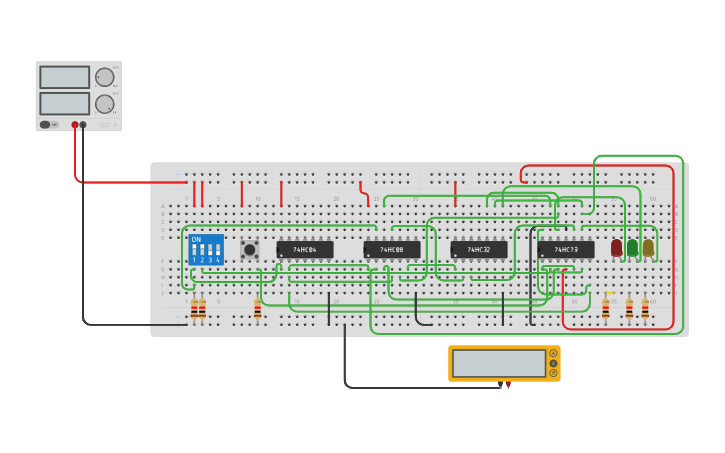 Circuit design LAB3-EXE4 - Tinkercad