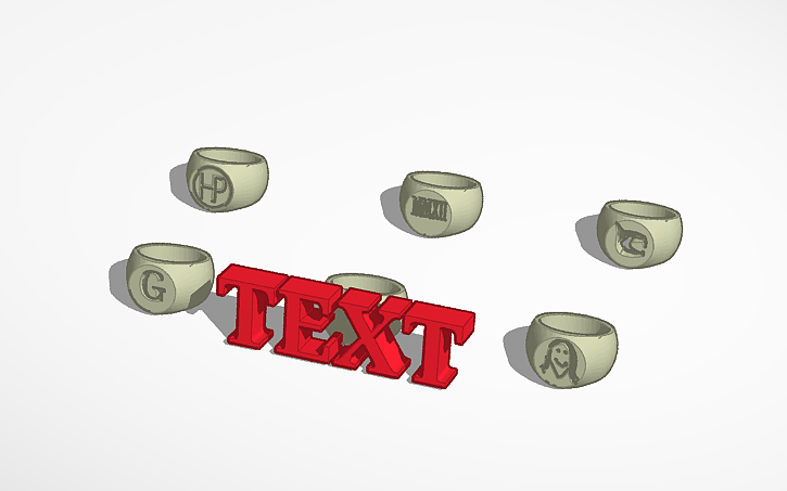 3D design EDI Signet Ring - Tinkercad