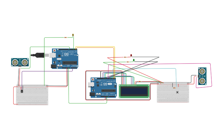 Circuit Design Copy Of Test Arduino Parking Tinkercad
