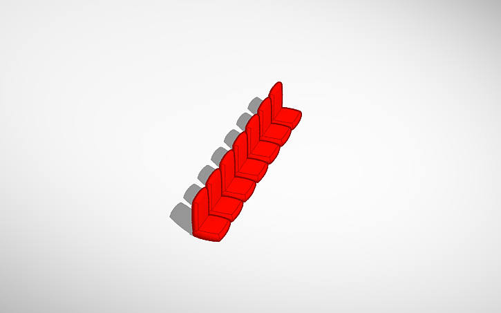 3D design stadium seats - Tinkercad