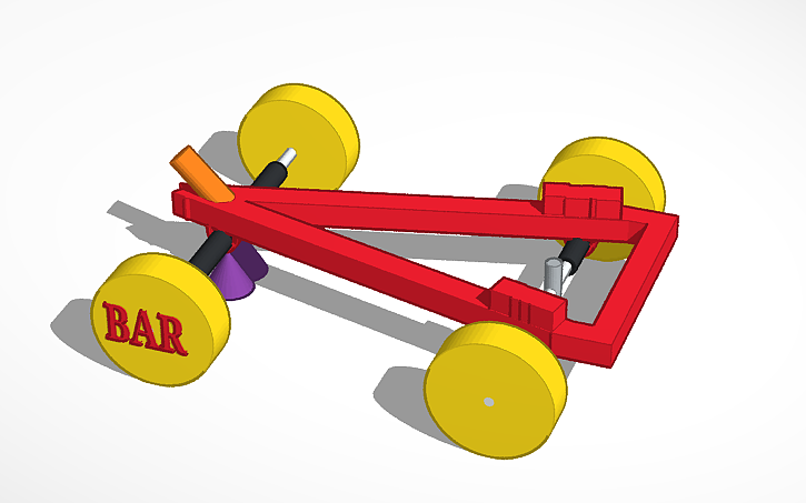 3D design Copy of Rubber Band Car-3.0 - Tinkercad