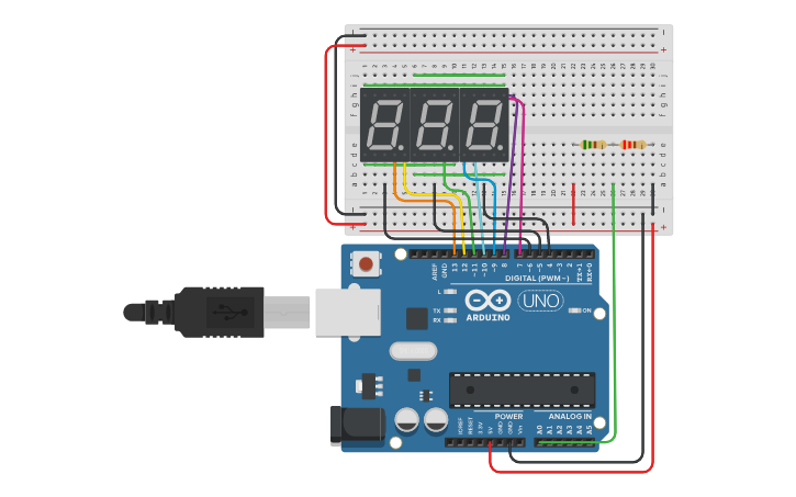 Circuit design Ohm Meter - Tinkercad