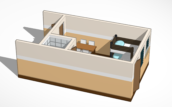 3D design Bistekville 6 floor plan - Tinkercad