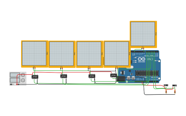 Circuit Design Signal Communication Multiplexer Tinkercad