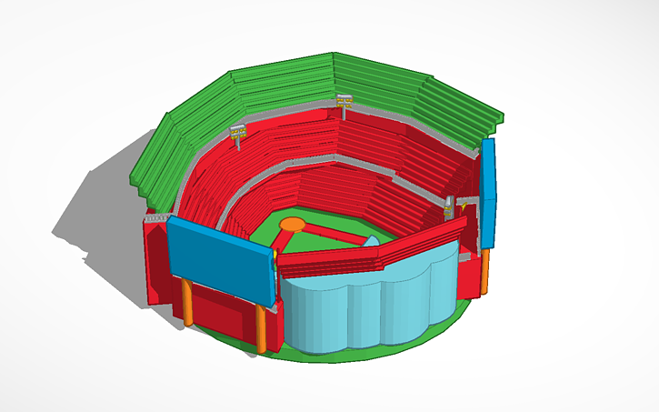 3D design baseball stadium - Tinkercad