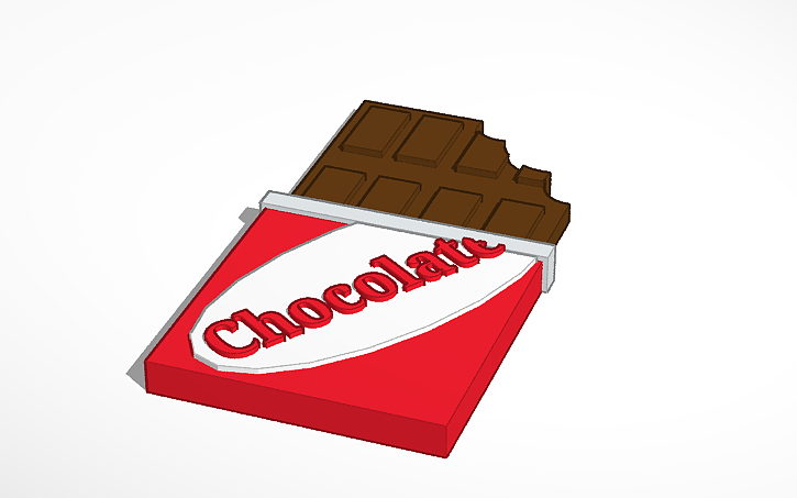 3D design Chocolate Bar - Tinkercad
