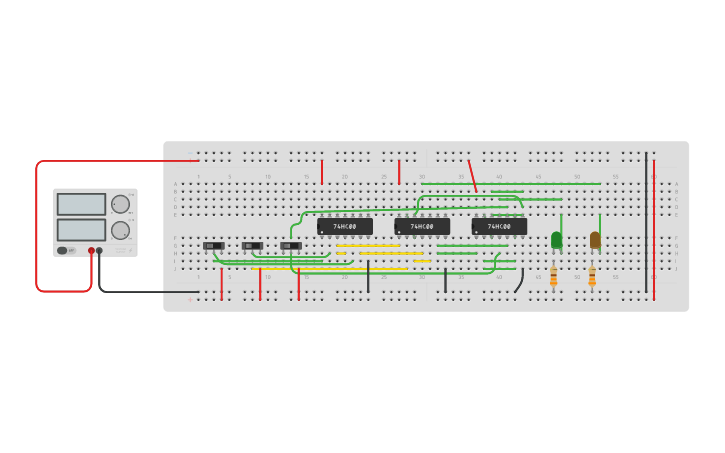 Circuit Design Fullsub Using Nand Gate Tinkercad 