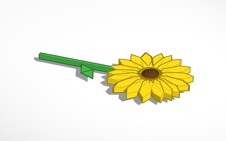 3D design sunflower - Tinkercad