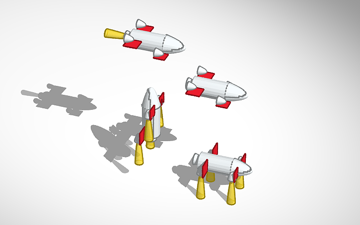 3D design Starship flipping wing-thrusters | Tinkercad