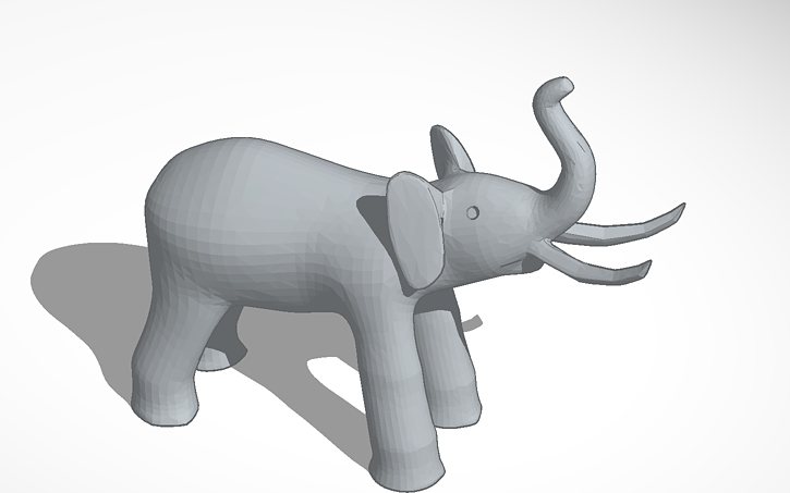 3D design elephant - Tinkercad