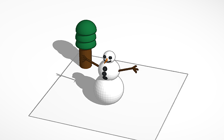 3D design Snowman | Tinkercad