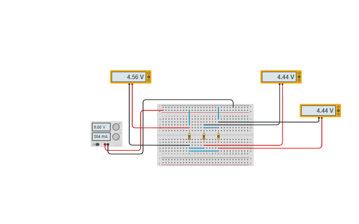 Circuit design Lab 2A Series-Parallel Circuit (Voltage) | Tinkercad Circuit design Lab 2A Series-Parallel Circuit (Voltage) | Tinkercad