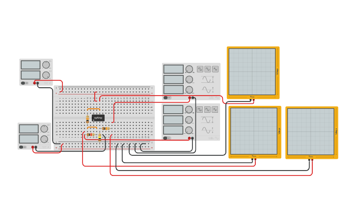 Circuit design LAB 1 C2 - Difference Amplifier | Tinkercad