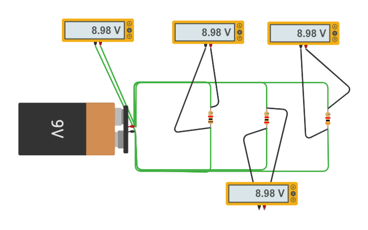 Circuit design circuito paralelo | Tinkercad