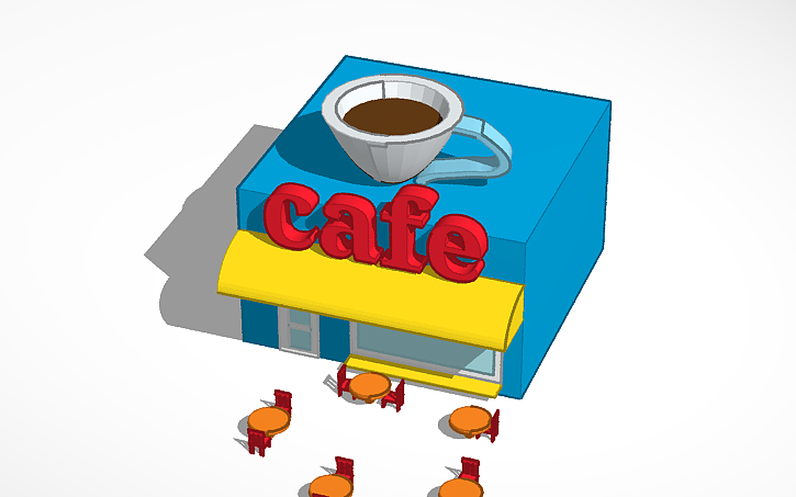 3D design quan cafe - Tinkercad