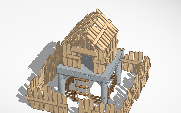 3D design Simple zombie apocalypse shelter - Tinkercad