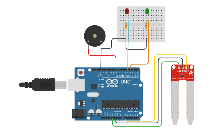 Circuit design buzzer - Tinkercad