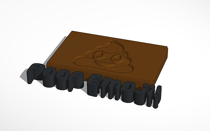3D design THE poop emoji - Tinkercad