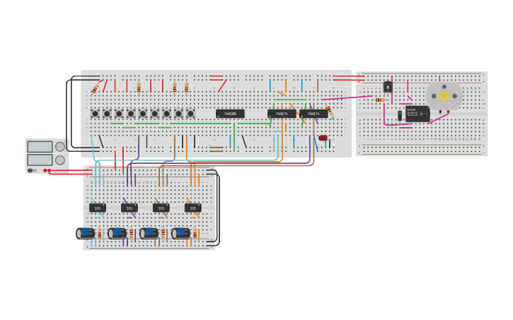 Circuit Design Cerradura Secuencial De 4 Dígitos 1958 Tinkercad
