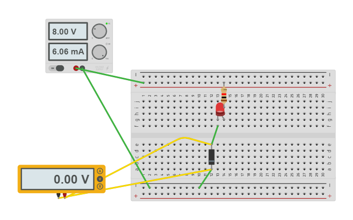 Circuit design Diode In Forward Bias - Tinkercad