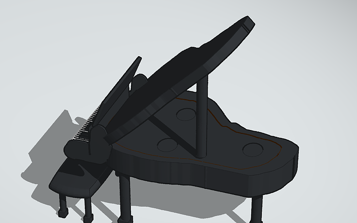 3D design My Grand Piano - Tinkercad