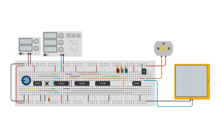 Circuit design Lab #07 Digital - FSM #3 - Tinkercad Circuit design Lab #07 Digital - FSM #3 - Tinkercad
