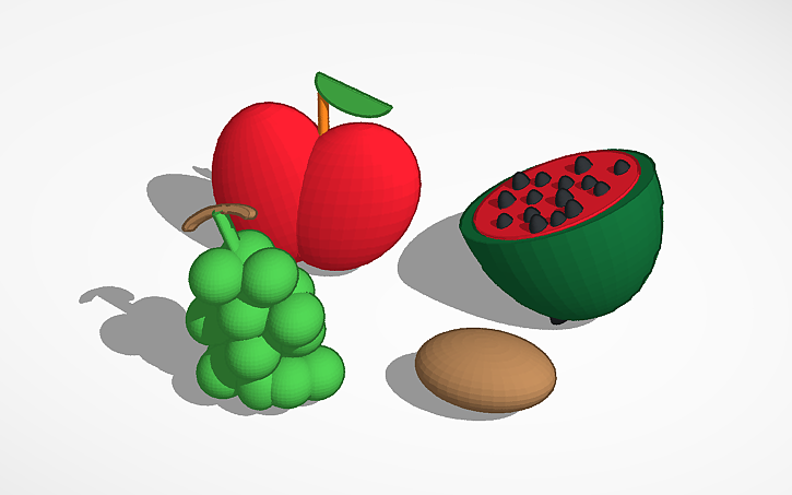 3D design some fresh fruits - Tinkercad