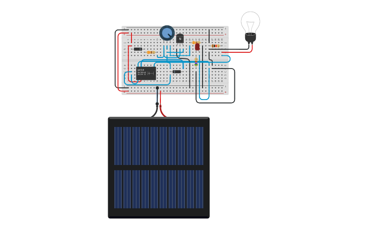 Circuit design Carregador Solar - Tinkercad