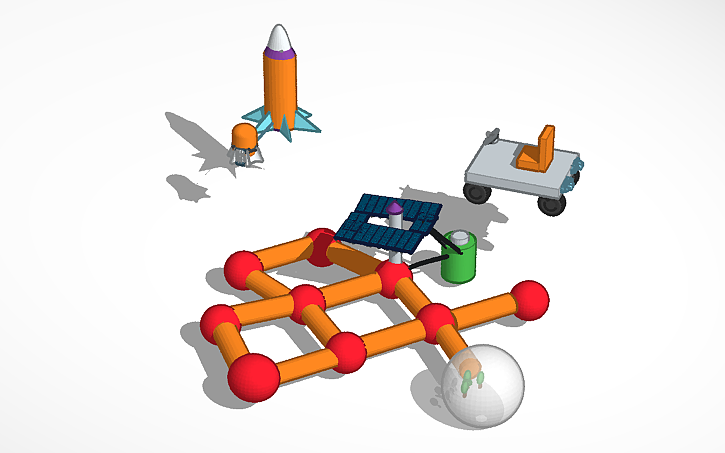 3D design Moon base - Tinkercad