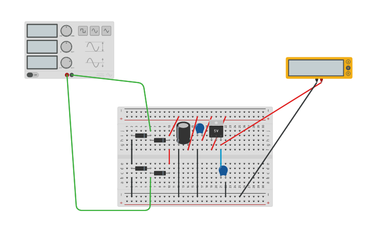 Circuit design 5V Dc power supply - Tinkercad
