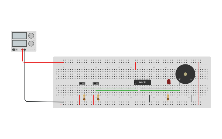 Circuit design doorbell switch - Tinkercad