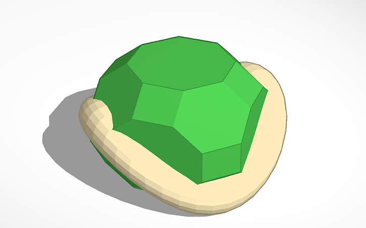 3D design Koopa Shell WIP - Tinkercad