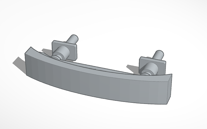 3D design Ho Scale NMVB Standaard tram buffer - Tinkercad
