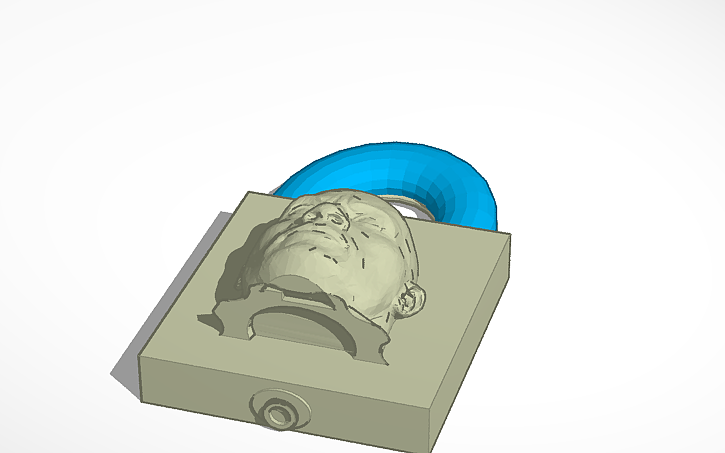 3D design dwayne "the lock" johnson by Charles genius hour - Tinkercad