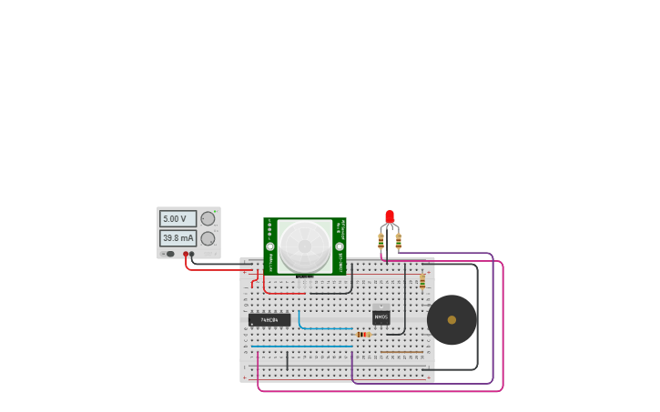 Circuit design Alarma | Tinkercad