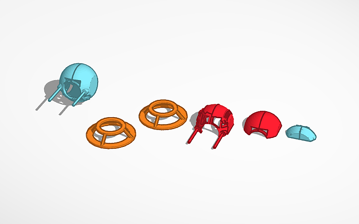 3D design 3d printable B-17 ball turret - Tinkercad