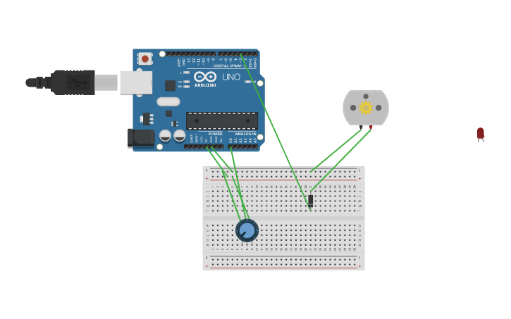 Circuit design DC-CONTROL DE VELOCIDAD | Tinkercad Circuit design DC-CONTROL DE VELOCIDAD | Tinkercad