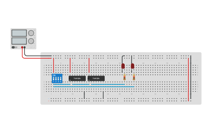 Circuit design DIMONSTRAZIONE DOPPIA INVERISONE - Tinkercad