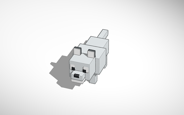 3D design Minecraft Wolf - Tinkercad