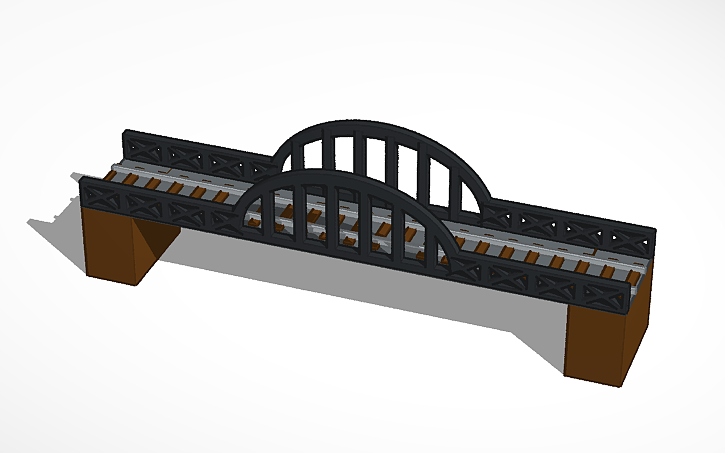 3D design railway bridge - Tinkercad