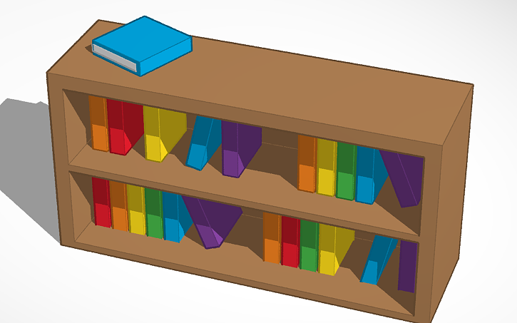 3D design Bookshelf - Tinkercad