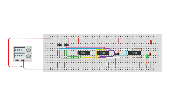 Circuit design FULL Subtractor using NAND GATES - Tinkercad