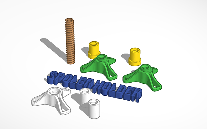 3D design Spooler holder - Tinkercad